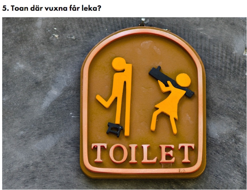 Roliga skyltar toalett | Allas.se